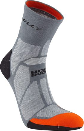 Hilly Unisex Marathon Fresh - Fußkette - minimale Polsterung Laufsocke, Granit/Orange, M