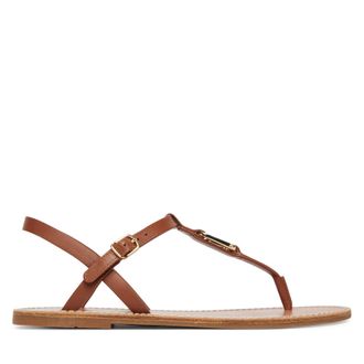 Tommy Hilfiger Sandalen Tommy Hilfiger Leather Thong Sandal FW0FW09127 Braun