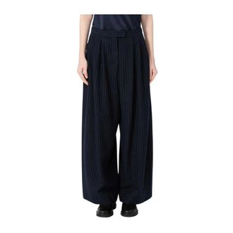 Max Mara Wide Pantalons - Femme - Pantalons - Bleu - Taille: 38 FR