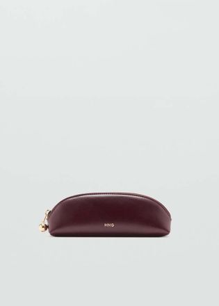Mango Mini trousse zipp&eacute;e &agrave; perles bordeaux - Femme - Taille unique - MANGO