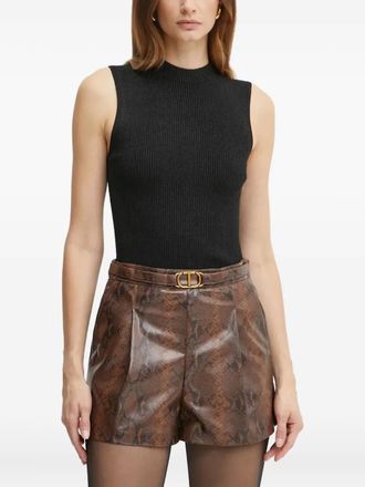 BOSS débardeur Fusoni à design côtelé - Noir