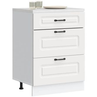 vidaXL Vidaxl - Armoire de cuisine Kalmar blanc bois ding&eacute;nierie