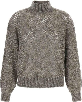Brunello Cucinelli Rundhalspullover - Grau