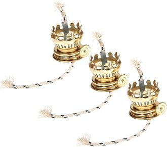 SOLUSTRE 3 Sätze Öllampenaufsatz Aus Metall Petroleumlampe Ersatzaufsatz Öllampendocht Mit Dochthalter Petroleumlampe Teil Für Klassische Öllampe