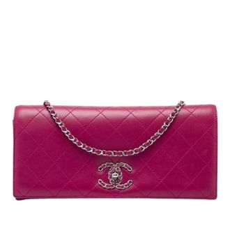 Chanel Pre-owned Gesteppte Lammleder Umh&auml;ngetasche - - Pre-owned - Damen - Rosa - ONE SIZE