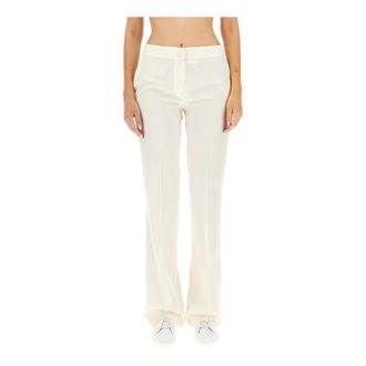 Fabiana Filippi Strukturierte Woll-Trompetenhose - - Trousers - Damen - Wei&szlig; - M