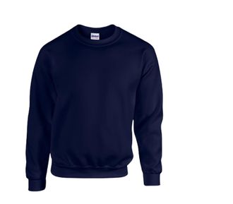 Gildan Herren Sweatshirt aus Fleece mit Rundhalsausschnitt, Stil G18000/1x Navy & 1x HL Kauf Notizblock, XXL