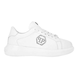 Philipp Plein Low-Top Sneaker - Lo-Top Turnschuhe Hexagon - Gr. 37 (EU) - in Wei&szlig; - f&uuml;r Damen