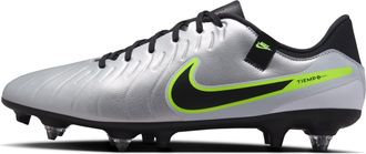 Nike Nike Fu&szlig;ballschuh Tiempo Legend 10 Academy Sg-Pro Anti-Clog Traction Fu&szlig;ballschuh F&uuml;r Weichen Rasen, Metallic Silver/Black-Volt, DV4338-001, 42 EU (8.