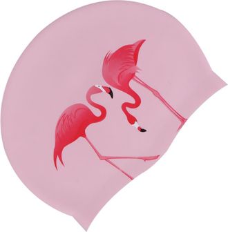 Milisten Praktische Silikon-Badekappe Mit Flamingo- F&uuml;r Damen Und M&auml;dchen Aus Weichem Material F&uuml;r Haare Und Ohren Genie&szlig;en Sie Ihr Schwimmen