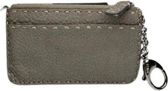 Fendi Porte-cartes Pre-owned Selleria - Femme - Pre-owned - Gris - Taille: ONE Size