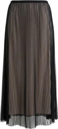 Max Mara Femme, Jupes, Noir, Taille: 42 FR Pleated Skirt
