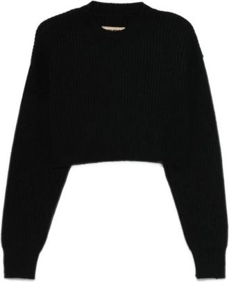 Uma Wang UMA Wang, Femme, Pulls, Noir, Taille: 38 FR Maille &agrave; col rond