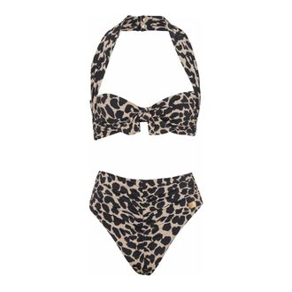 Balmain Zweiteiliger Badeanzug mit Leopardenmuster - - Swimwear - Damen - Mehrfarbig - S