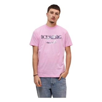 Iceberg 5D F010 Jersey T-Shirt - - Tops - Herren - Rosa - S