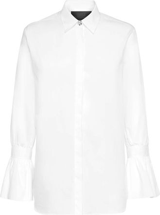 Philipp Plein Femme, Blouses et Chemises, Blanc, Taille: 38 FR Shirt Coupe R&eacute;guli&egrave;re