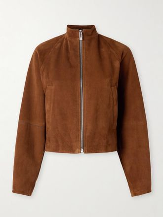 Alaia Jacke Aus Veloursleder - Braun