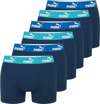 Puma Boxershorts Puma Herren Boxershorts BLUE aus Baumwolle, Unterhosen f&uuml;r M&auml;nner
