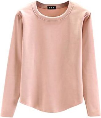 Generic sous Pull Femme Haut Thermique Femme sous Pull Thermique Femme Doux Glamour Top Thermique Manches Longues Seamless avec Soutien Gorge Polaire Bross&eacute;e 