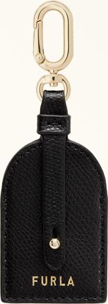 Furla And I Charm Nero Schwarz Strukturiertes Leder Damen
