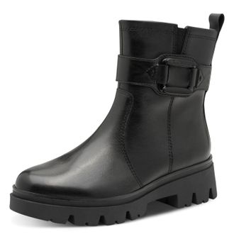 Tamaris Comfort Damen Stiefeletten aus Leder mit Rei&szlig;verschluss, Schwarz (Black Nappa), 40 EU