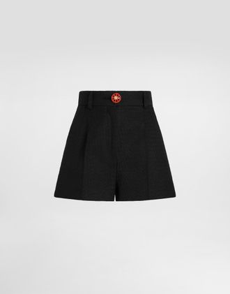 Dolce & Gabbana Bermudashorts Aus Mattengewebe - Frau Hosen Und Shorts Schwarz 36