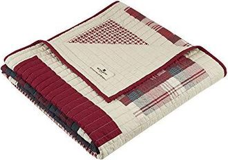 Woolrich Woolrich Reversible Quilted Throw Cabin Lifestyle Plaid Design Ganzj&auml;hrig, atmungsaktiv, leicht, luxuri&ouml;s, doppelseitig, Steppung f&uuml;r Bett, Couch und 