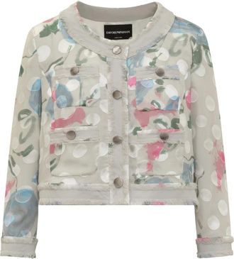 Emporio Armani Femme, Vestes, Multicolore, Taille: 46 FR Cropped Jacket