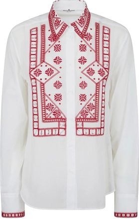 Ermanno Scervino Femme, Blouses et Chemises, Blanc, Taille: 36 FR Cotton Shirt