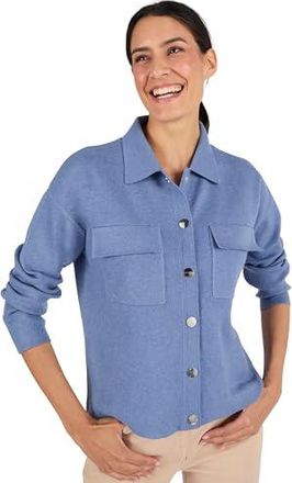 Damart Gilet pressionn&eacute; Thermolactyl Femme Bleu Taille 50/52