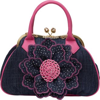 Usha Handtasche Handtasche Frauen Fuchsia Denim