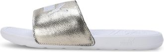 Puma Puma Unisex Adults Cool Cat 2.0 Metallic Shine Slide Sandals, Puma Gold-Puma Silver-Puma White, 40.5 EU