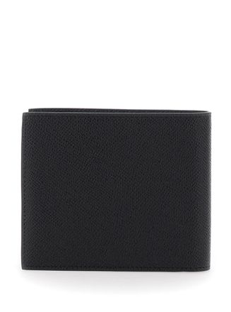 Ferragamo Mens Bi-Fold Wallet Micro Gancini Black Calf Leather