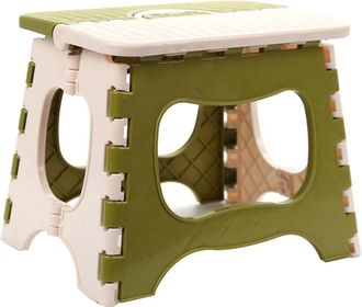BESPORTBLE Klappbarer Kunststoff Hocker Großer Faltbarer Tritthocker rutschfest Tragbar für Bad Küche Camping Grün