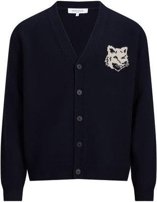 Maison Kitsun&eacute; Cardigan en laine Fox Head