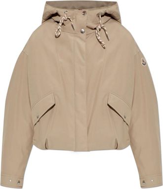 Moncler Femme, Vestes, Beige, Taille: 38 FR Doudoune &agrave; capuche Eucalyptus