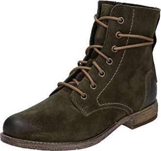 Josef Seibel Femme Bottines à Lacets Sienna 70, Dame Bottines,Largeur G (Normale),Semelle intérieure Amovible,Vert (Bosco),38 EU / 5 UK
