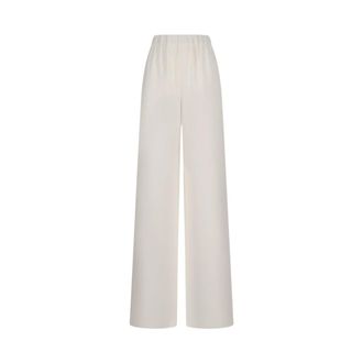 Valentino Garavani Seidenweite Hosen - - Trousers - Damen - Wei&szlig; - M