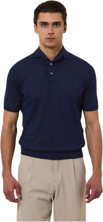 FILIPPO DE LAURENTIIS Homme, Tops, Bleu, Taille: 3XL Polo en coton cr&ecirc;pe