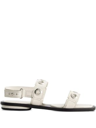 Bernardo Bernardo 1946 eyelet-embellished flat sandals - Wei&szlig;