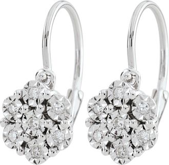 Edenly Ohrringe Frische - Flöckchen - 14 Diamanten & Weißgold