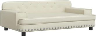 vidaXL Kindersofa Creme 90x53x30 cm Kunstleder - Vidaxl