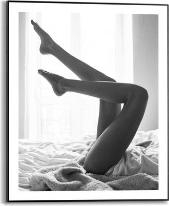 Reinders Gerahmtes Bild, Frau, Schlafzimmer, Bilder, Wanddeko, Room Decor, MDF, Schwarz-Wei&szlig;, 50 x 40cm