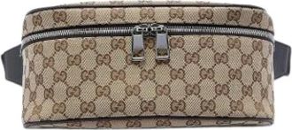 Gucci Sac banane en toile Pre-owned - Femme - Pre-owned - Beige - Taille: ONE Size