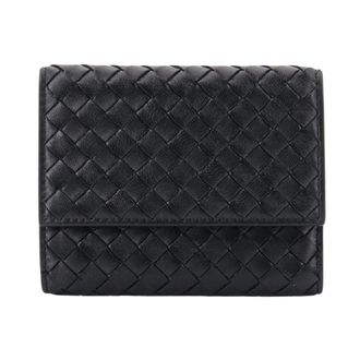 Bottega Veneta Intrecciato Piccolo Kleines Bi-Fold Geldb&ouml;rse mit Rei&szlig;verschluss - - Accessories - Damen - Schwarzk - ONE SIZE