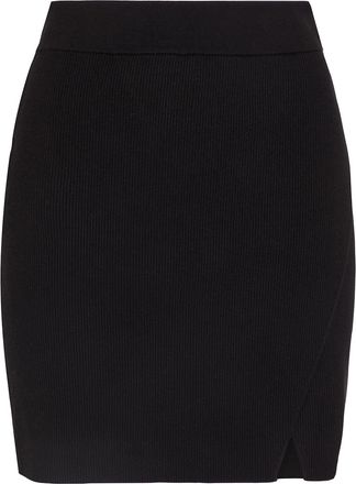 8 by YOOX VISCOSE BLEND MINI WRAP KNIT SKIRT
