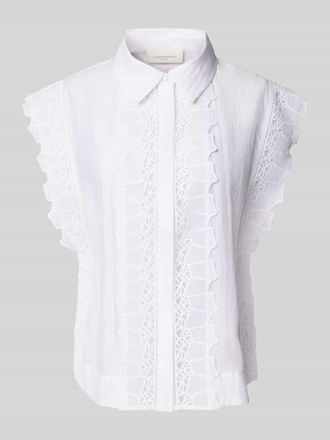 Copenhagen Muse Blusentop mit Spitze und verdeckter Knopfleiste