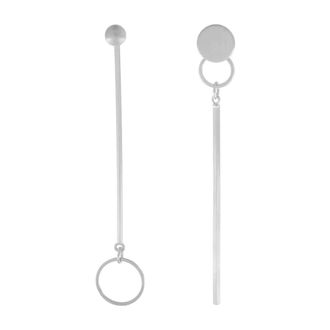 Dansk Copenhagen Theia Asymmetrische Stab-Ohrringe - - Accessories - Damen - Grau - ONE SIZE