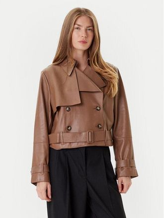 HUGO BOSS Lederjacke Satela 50541289 Braun Regular Fit