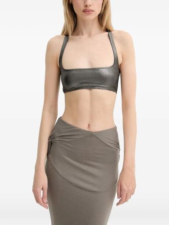 Rick Owens square-neck top - Grau